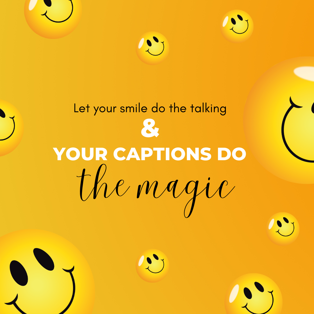 450+ Smile Captions for Instagram (Unleash the Best: Cute, Funny, Sassy ...